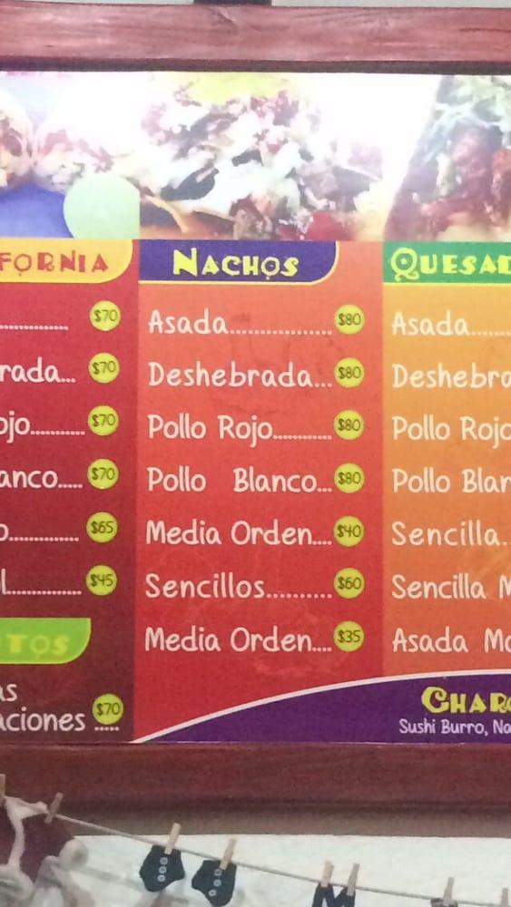 Carta del restaurante Mesón TKT, Tecate, Av Revolución 261