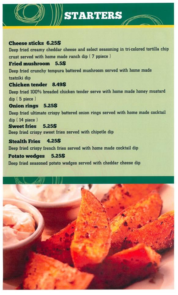 Menu at On ur way restaurant, Valleyview