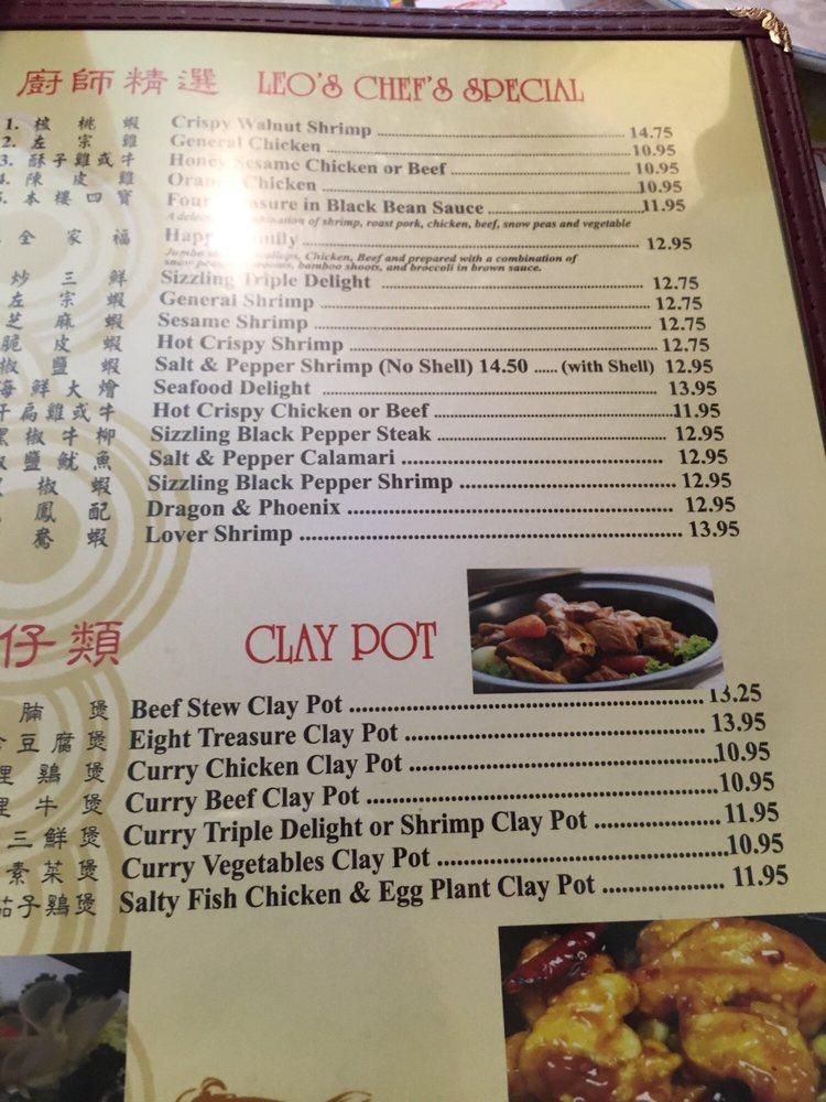 Menu at Leo's Kitchen restaurant, Roseville, Foothills Blvd