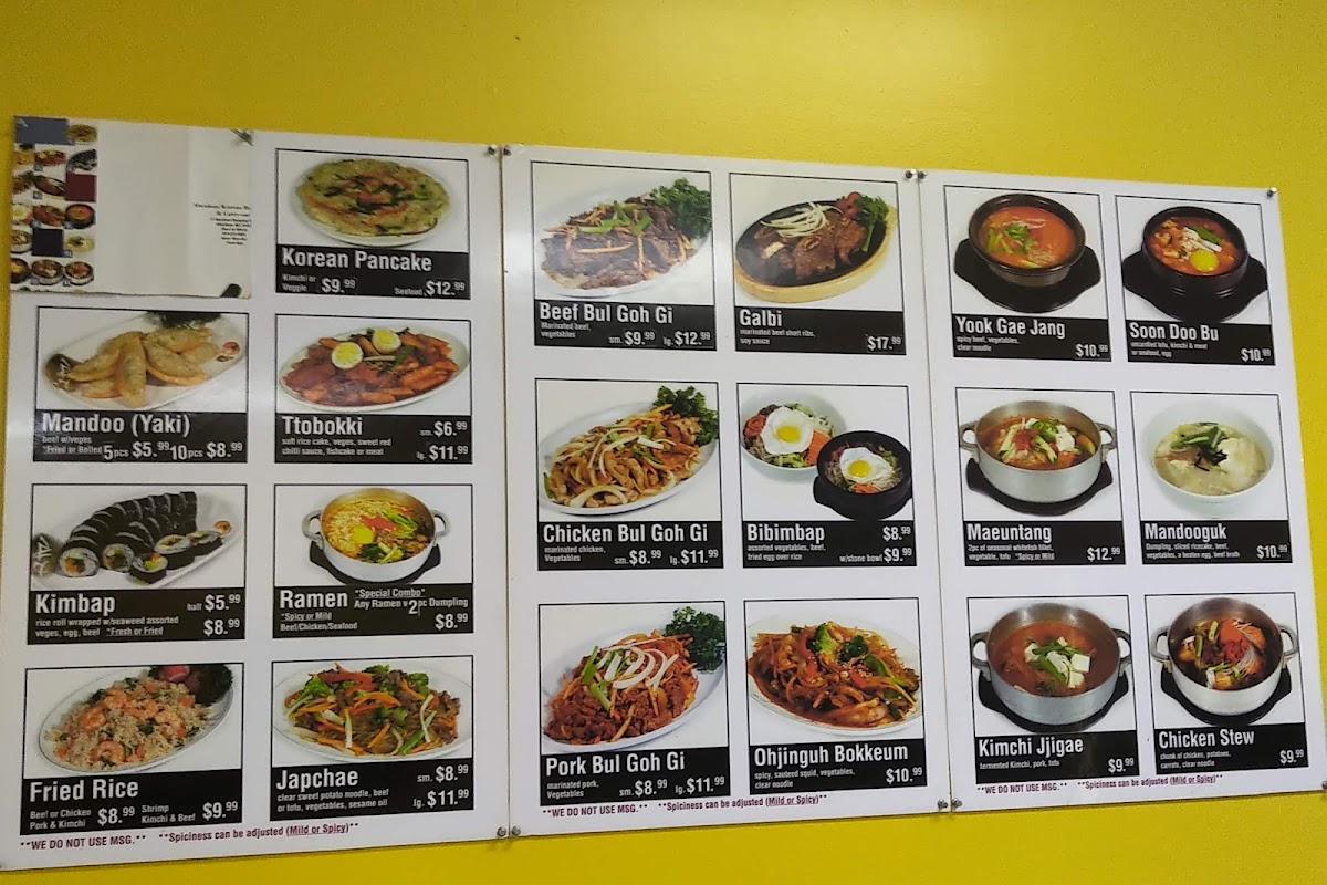 Menu at Kimchi Joy - Korean Restaurant, Aberdeen
