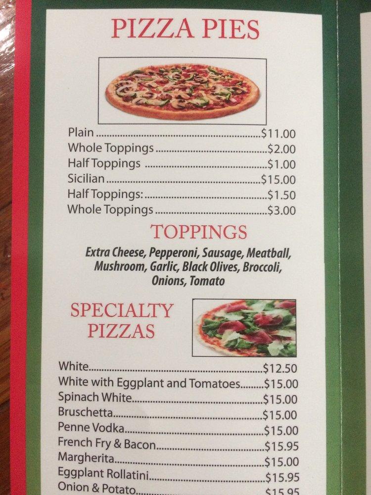 Menu at Da Mario Pizzeria, Rutherford