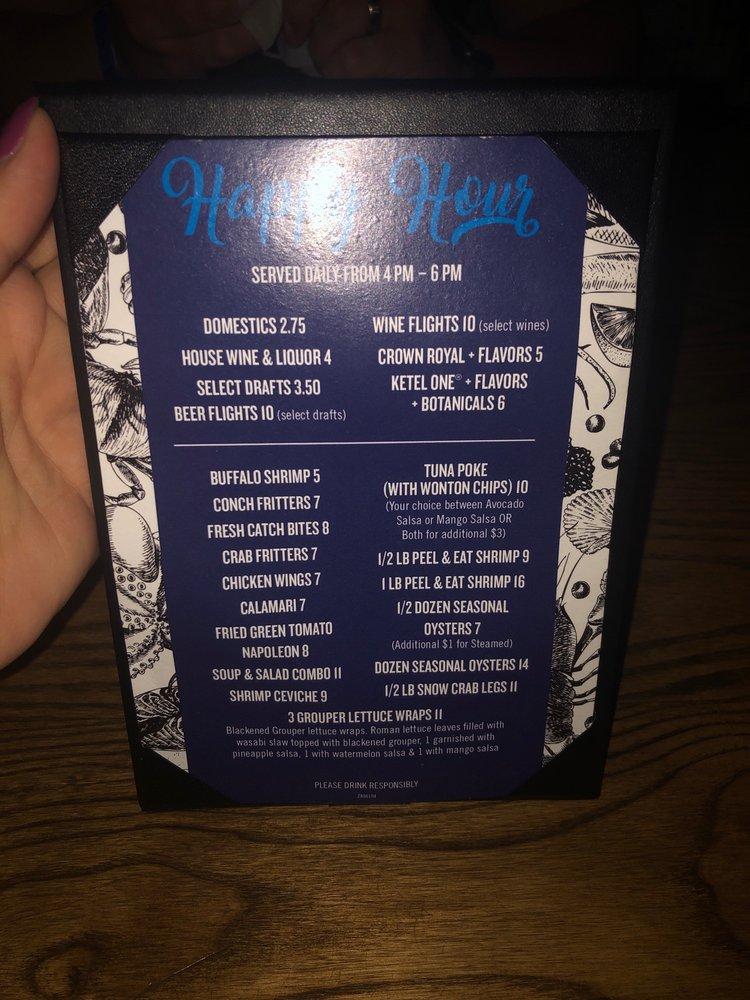 Menu at Snooky's Oceanfront pub & bar, North Myrtle Beach