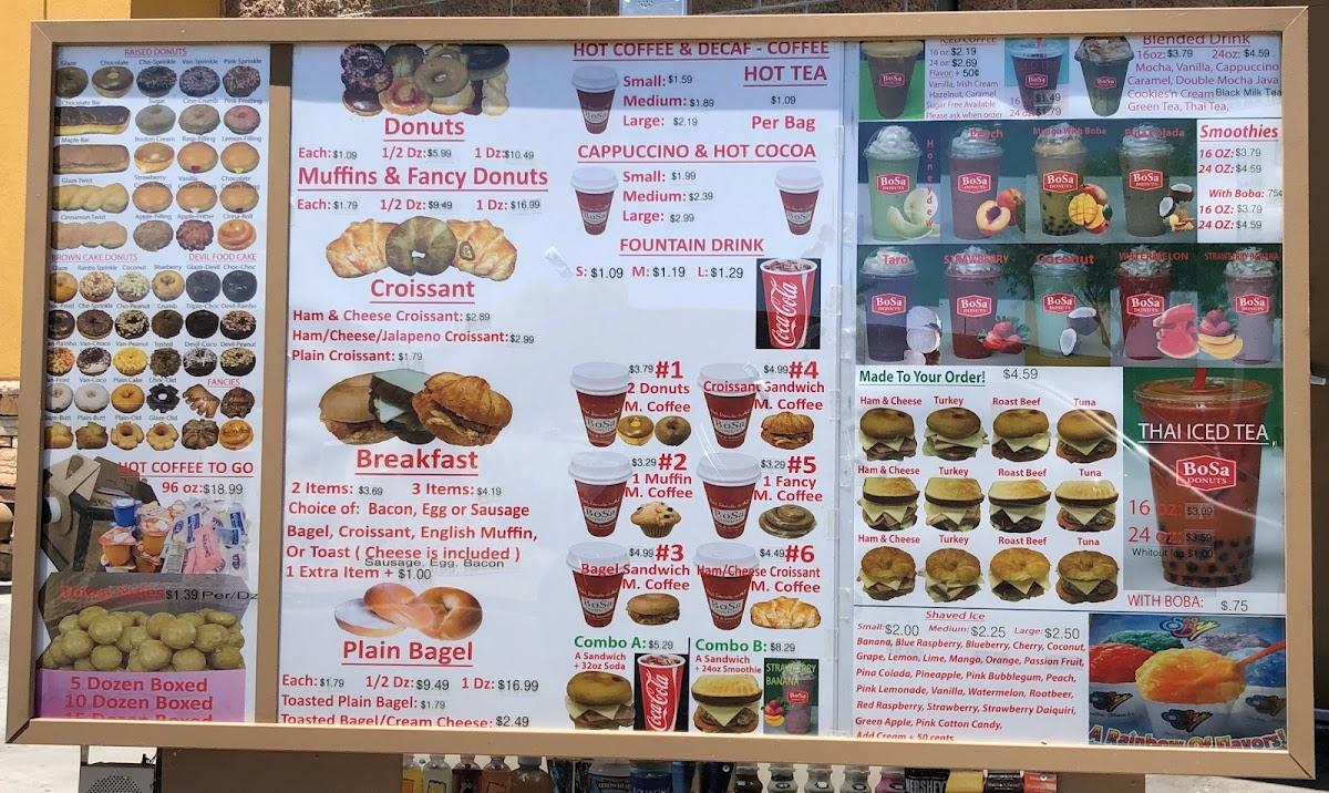 Menu at BoSa Donuts pub & bar, Phoenix, S 35th Ave Ste 168
