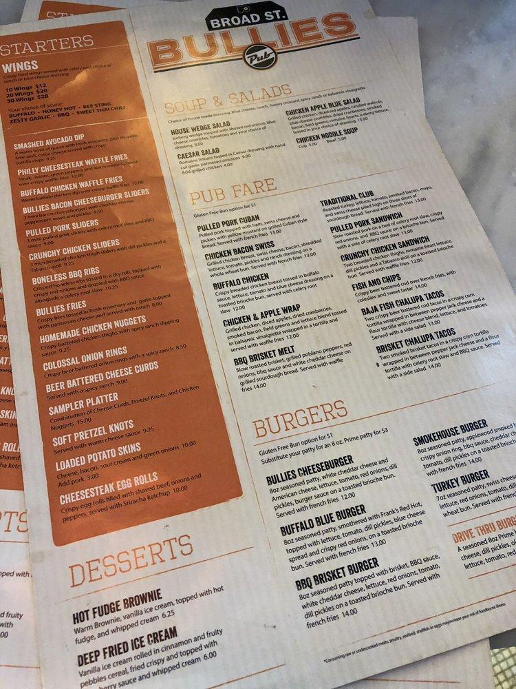 Menu at 1100 Social at Xfinity Live! pub & bar, Philadelphia, Pattison Ave