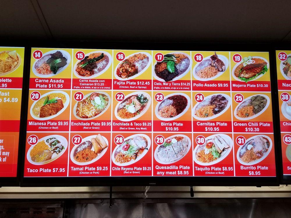 Menu at Don Cheo’s restaurant, Yakima