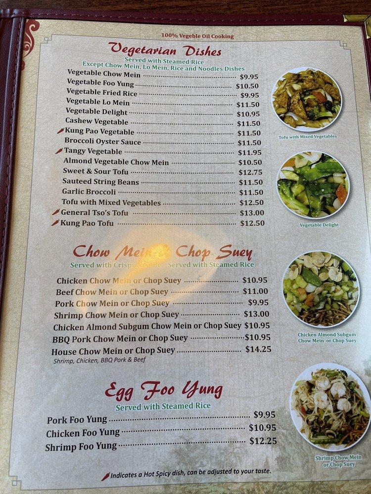 Menu at Lin's Restaurant, Tillamook