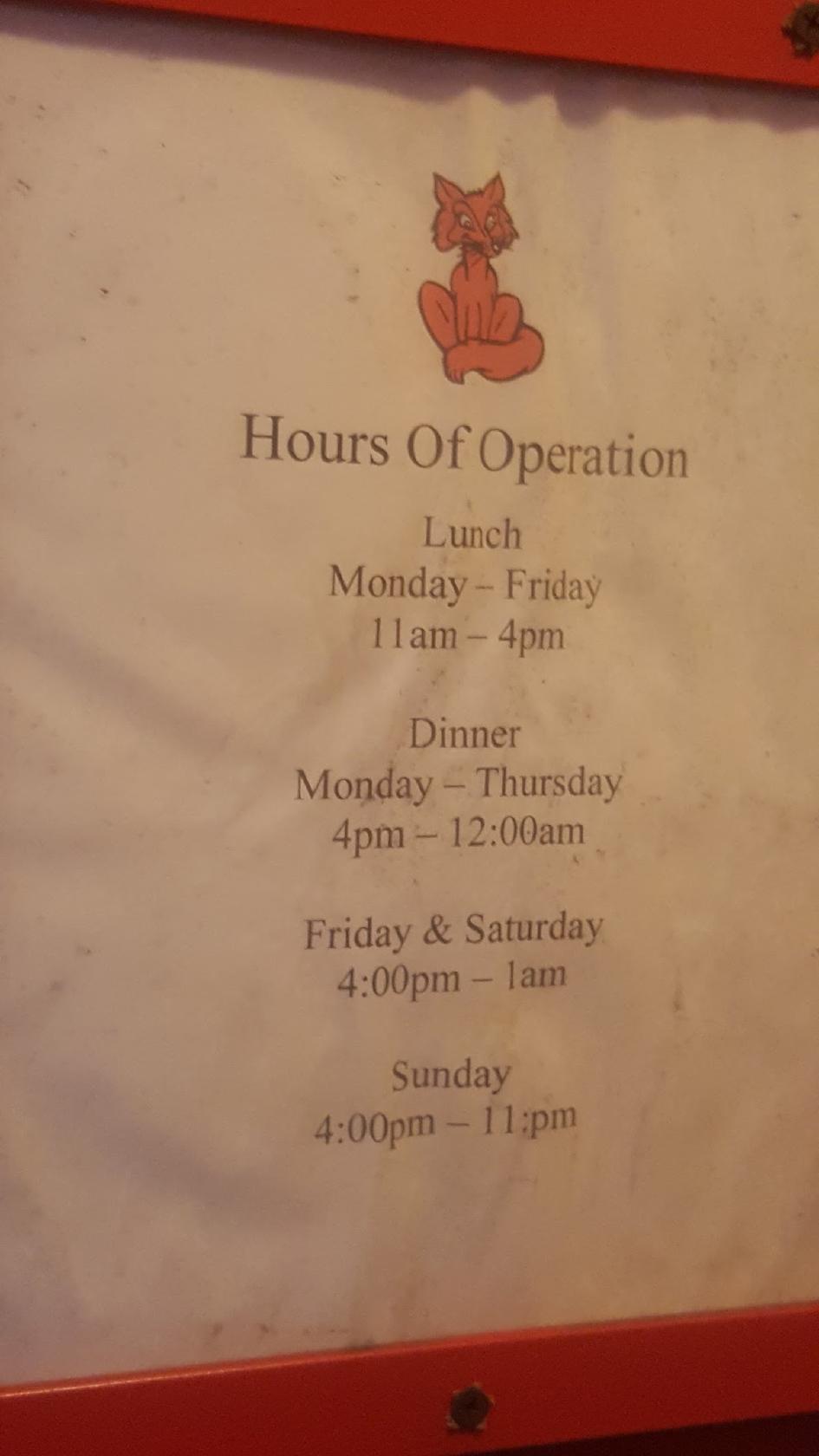 Menu at Red Fox Room and Steakhouse, San Diego