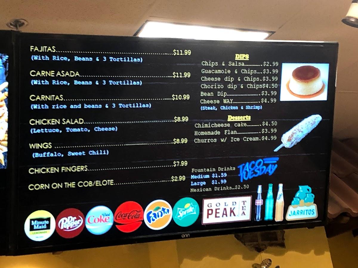 Menu at Tacos Way restaurant, Lynn Haven, s FL-77 Suite 130