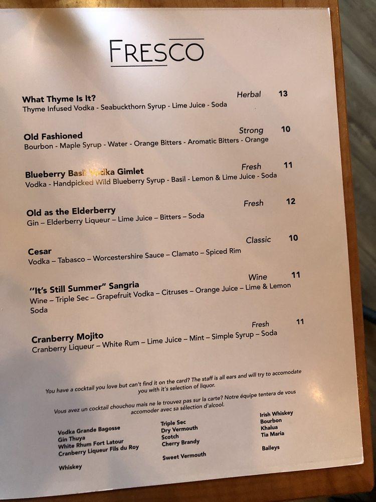 Menu at Fresco Kitchen desserts, Bathurst