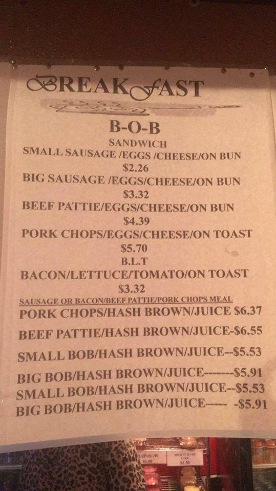 Menu at Log Cabin restaurant, Houston