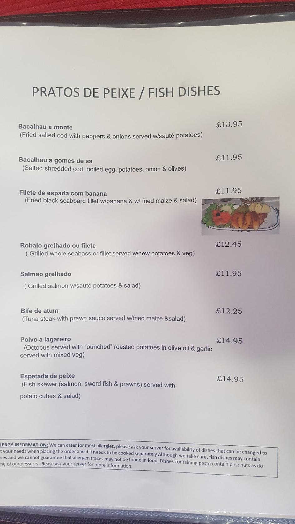 Menu at Monte Cafe & Restaurant, Southend-on-Sea