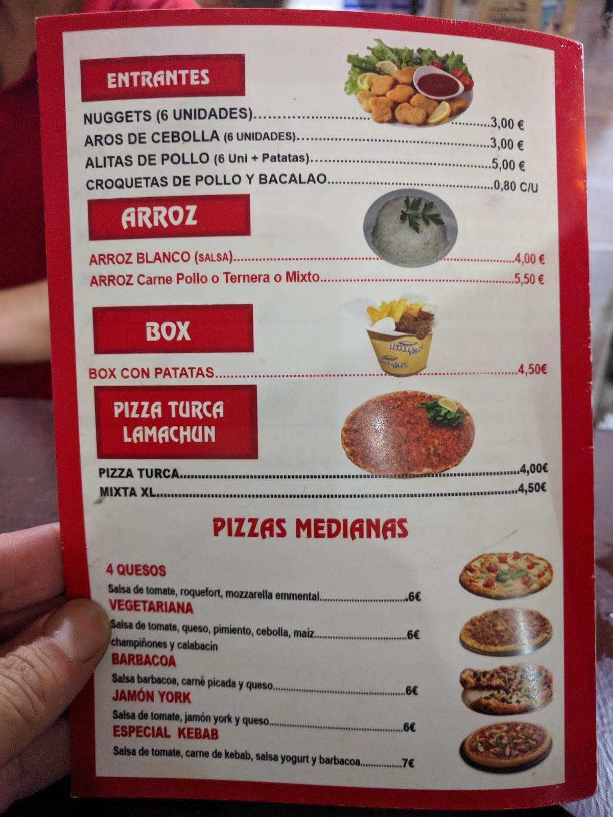 Menu at New york doner kebab el palmar, Murcia, Av. de Burgos