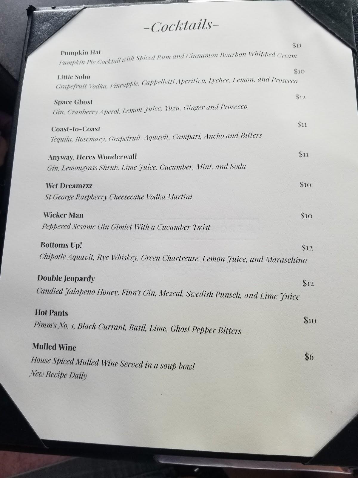 Menu at The Alchemist pub & bar, White Bear Lake