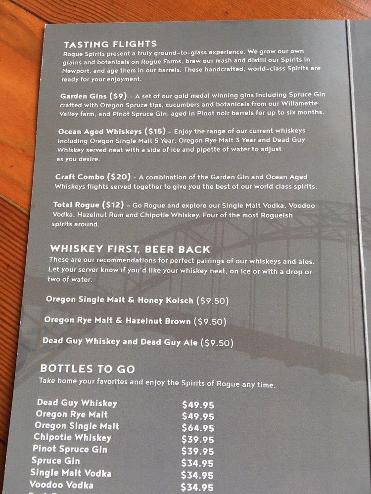 Menu at Rogue Ales Bayfront Public House, Newport