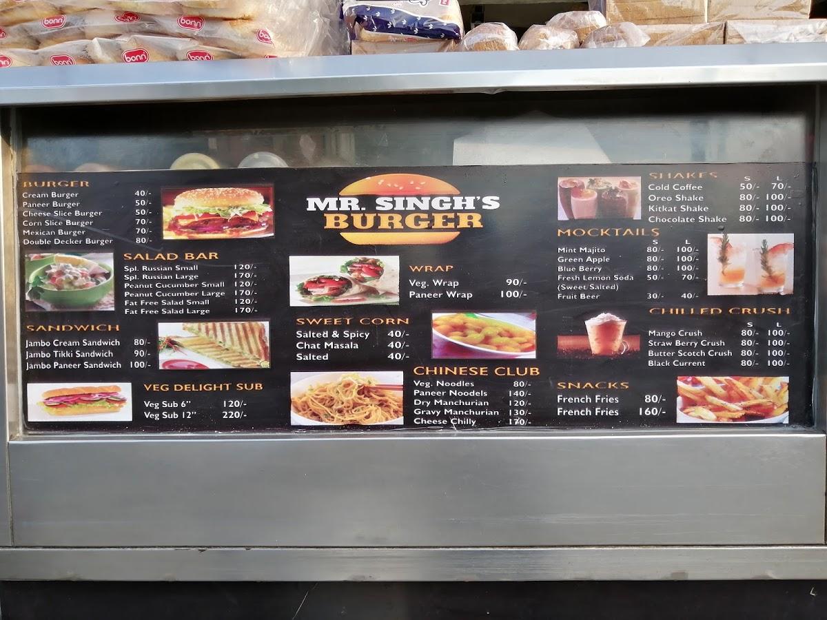 Menu at Mr Singh burger, Kapurthala, Sultanpur Rd
