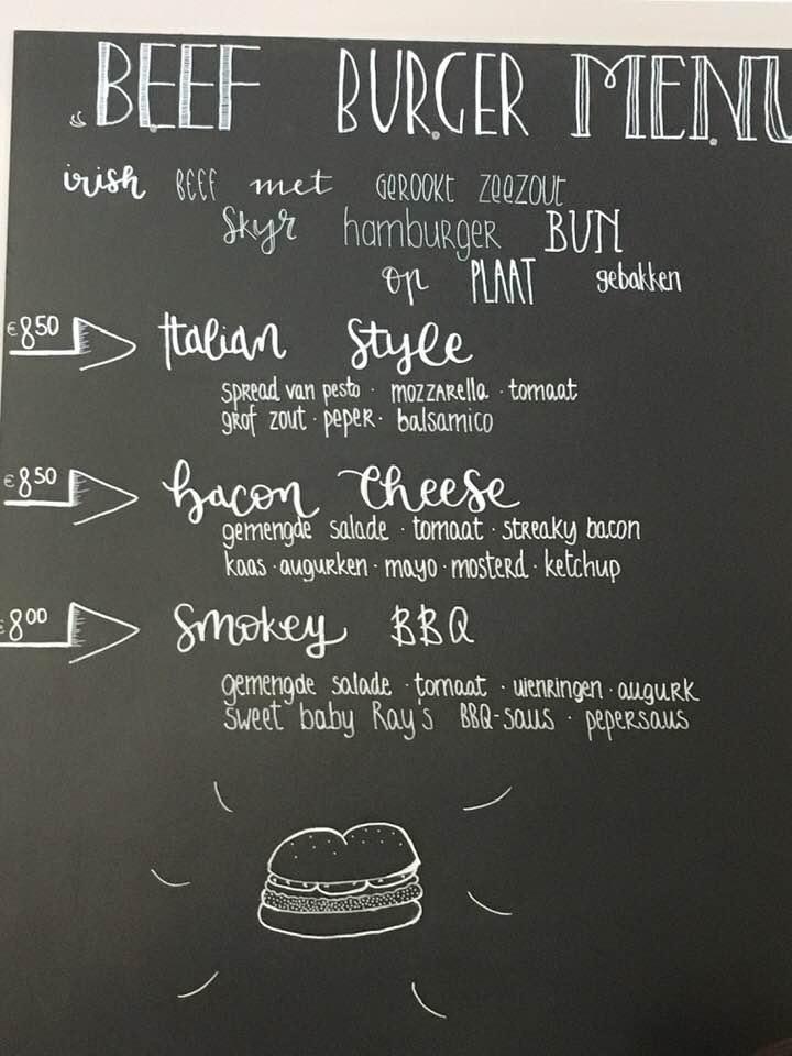 Menu at Frituur Bèr, Hasselt