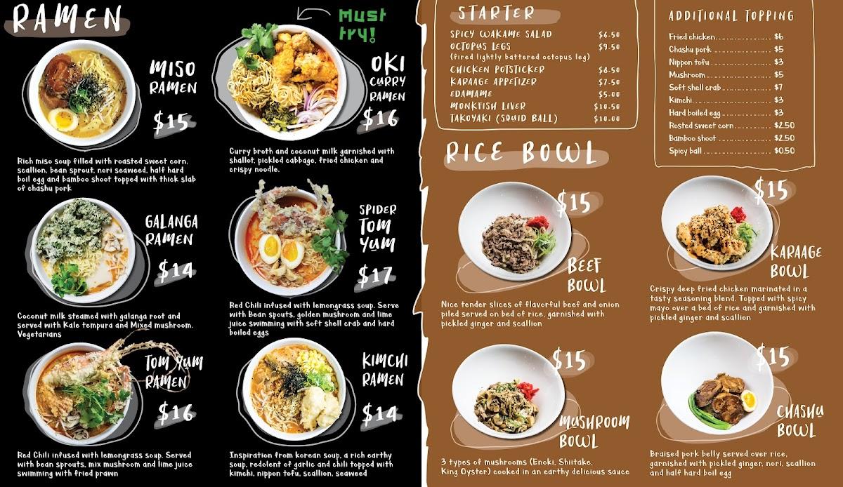 Menu at Oki Express @Epiq Food Hall restaurant, Dale City