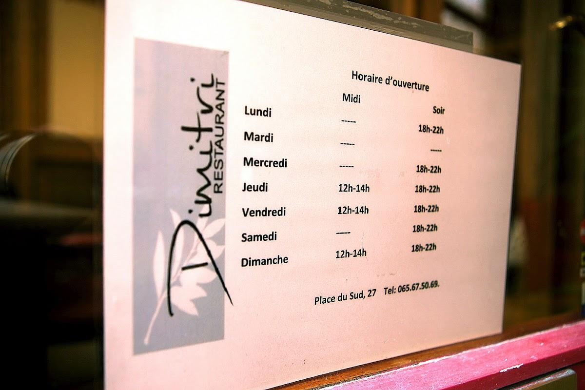 Menu at Restaurant Dimitri, Quaregnon, Pl. du S 27