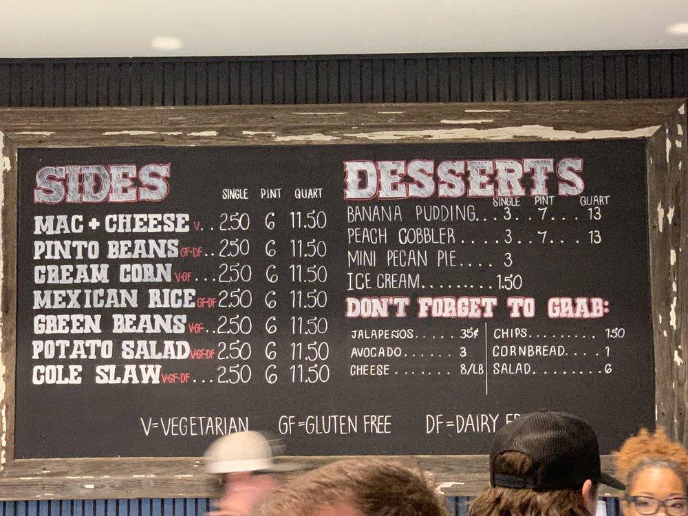 Menu at Terry Black's Barbecue, Dallas