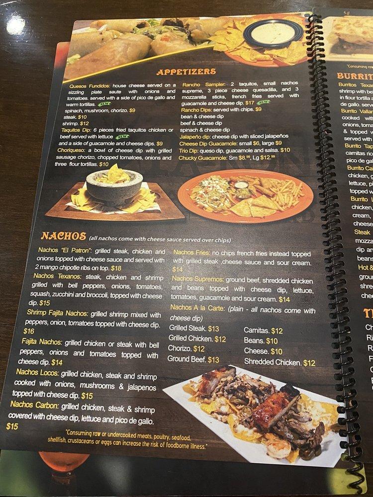 Menu at El Patron Grill restaurant, Gaylord