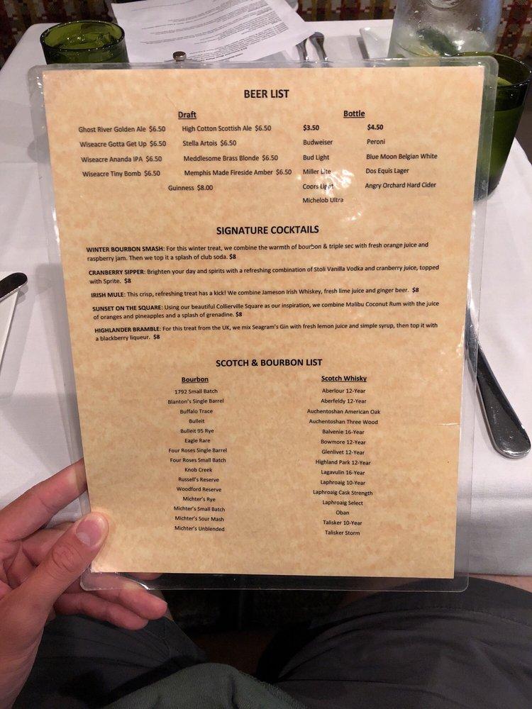 Menu at Highlander Scottish Pub, Collierville