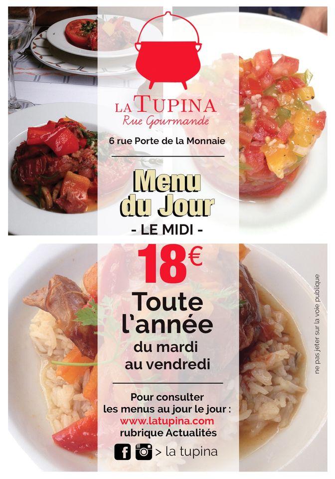 Menu at La Tupina restaurant, Bordeaux, 6 Rue Prte de la Monnaie