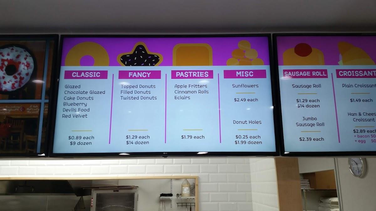 Menu at Sarah Donuts, Decatur, N Decatur Rd