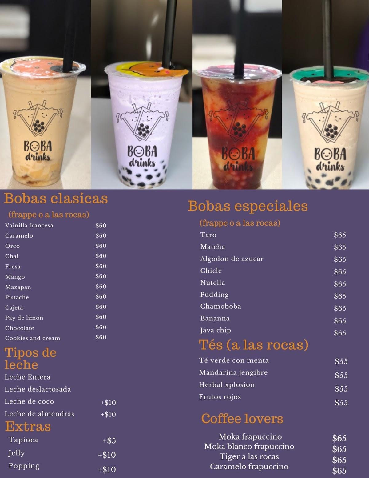 Menu at Boba Drink Milk Tea Shop, Culiacán, Blvrd Enrique Sánchez ...