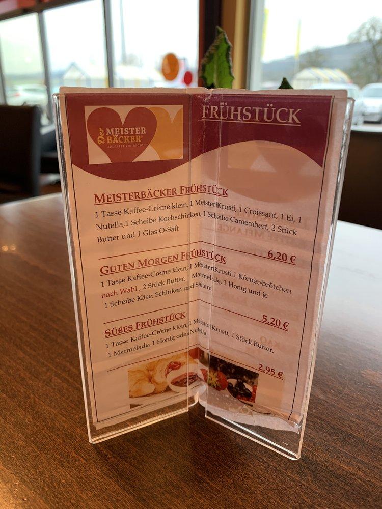 Menu at Der Meisterbäcker cafe, Steinau an der Straße