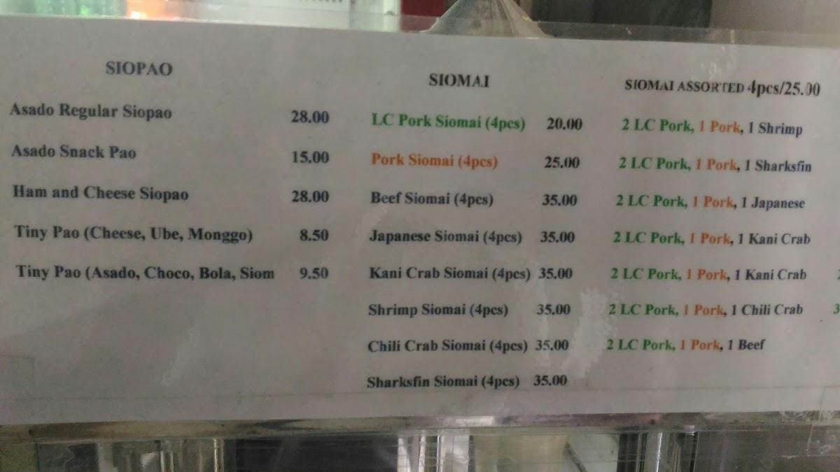 Menu at Pinoy Pa pub & bar, Iloilo City