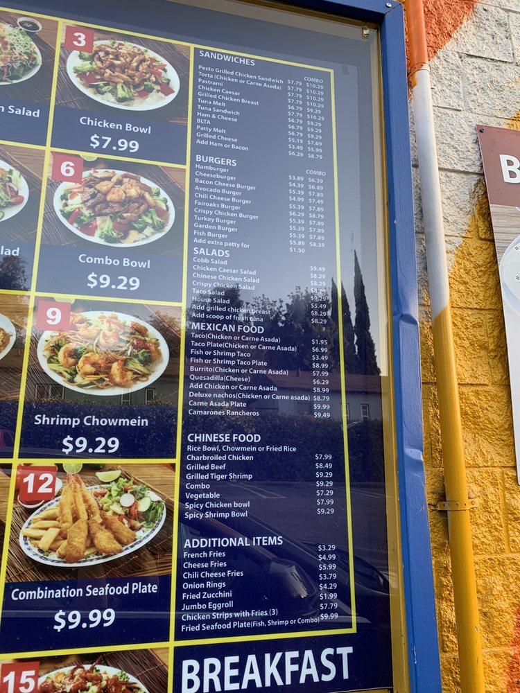 Menu at Fair Oaks Burger restaurant, Altadena