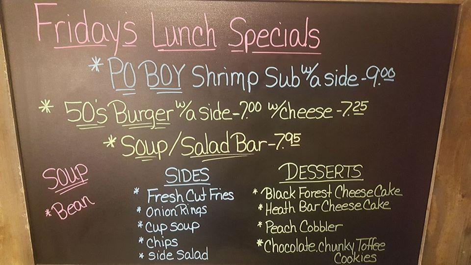 Menu at Loopers Restaurant, Carterville