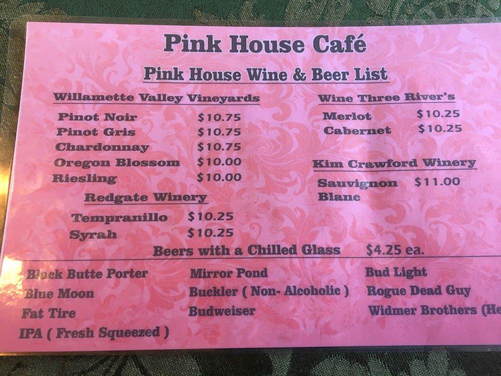 Menu at Pink House Cafe, Independence