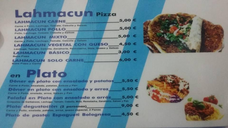 Menu at Restaurante Turco Kebab Pizza, Ponferrada
