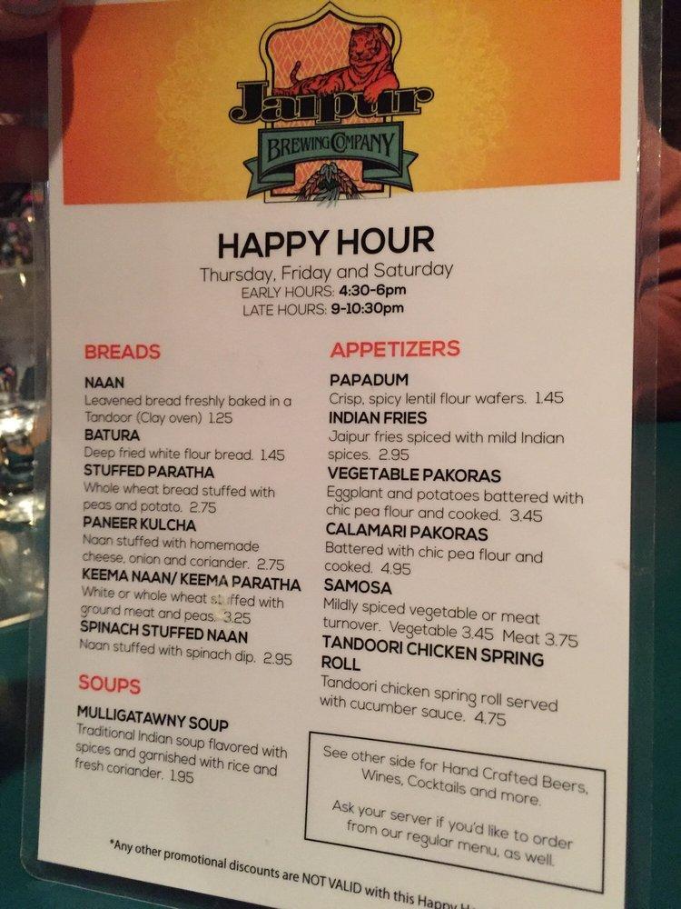 Menu at Jaipur Indian Restaurant & Brew- Rockbrook, Omaha