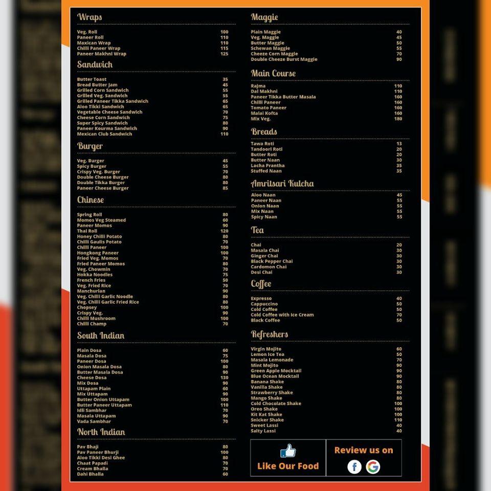 Menu at All Time Food, Jammu