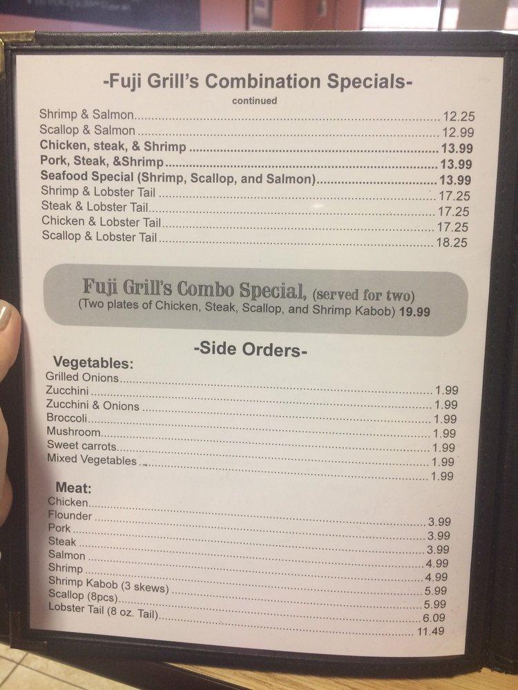 Menu at Little Fuji Restaurant, Laurinburg, 894 US-401