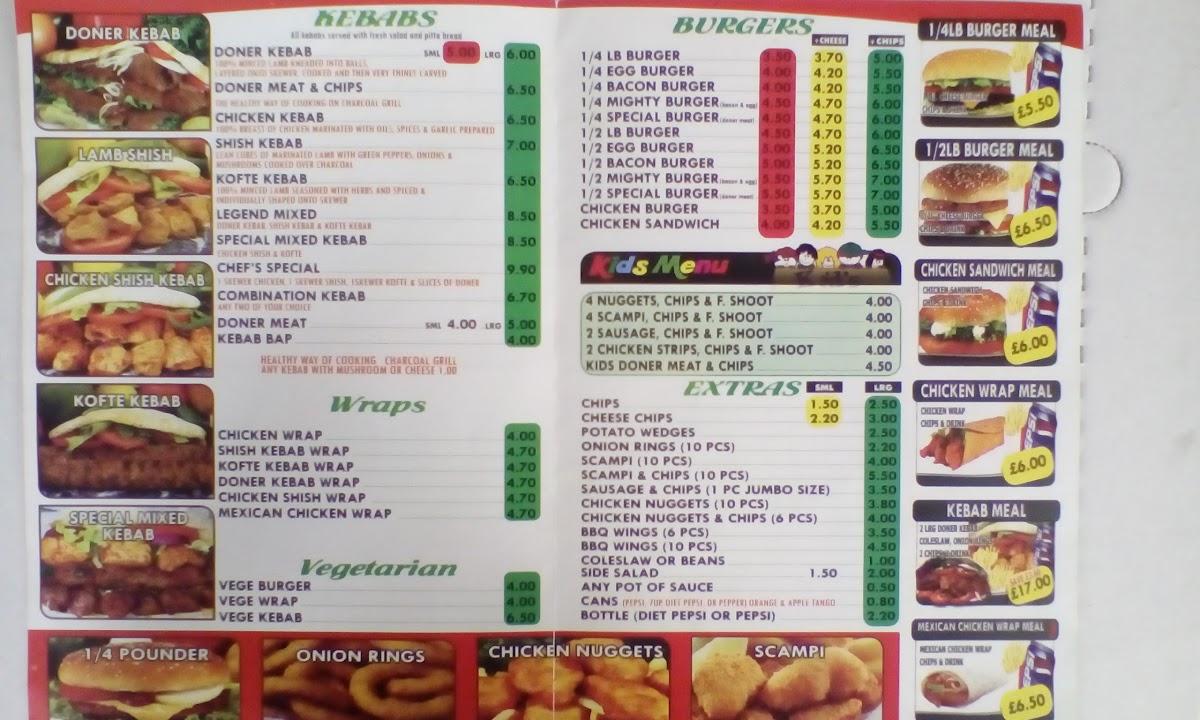 Menu at Pizza Plus pizzeria, Okehampton