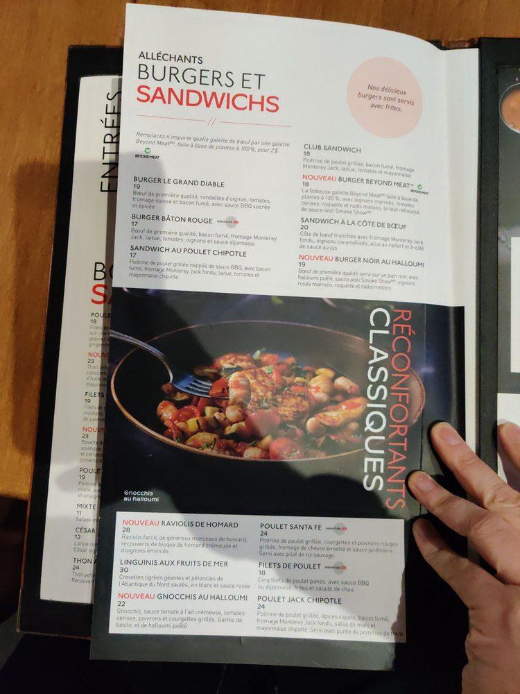 Menu at Bâton Rouge Grillhouse & Bar, Laval, Boul. le Carrefour