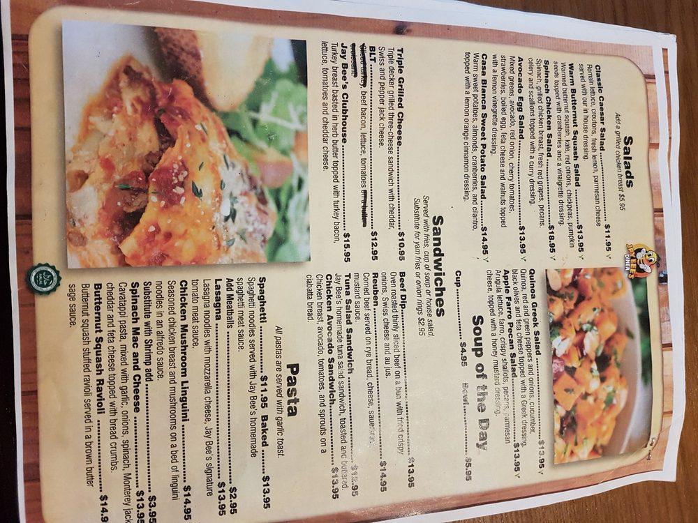 Menu at Jay Bee's Diner - North restaurant, Edmonton