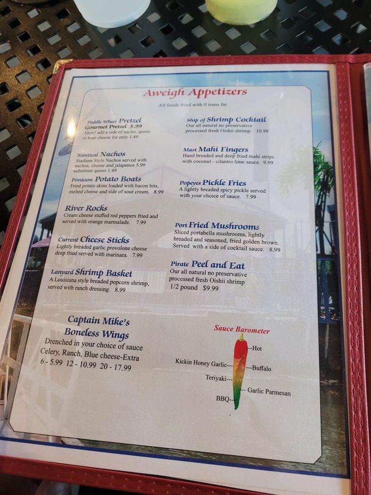 Menu at RiverWatch restaurant, Lawrenceburg