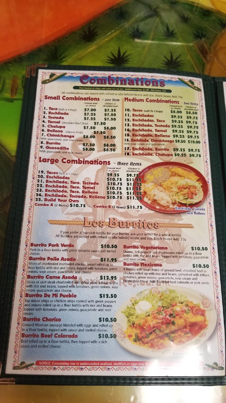 Menu at Don Jose Mexican Restaurant, Emmetsburg