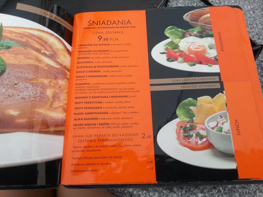 Menu at Spaghetteria Pasta, Torun