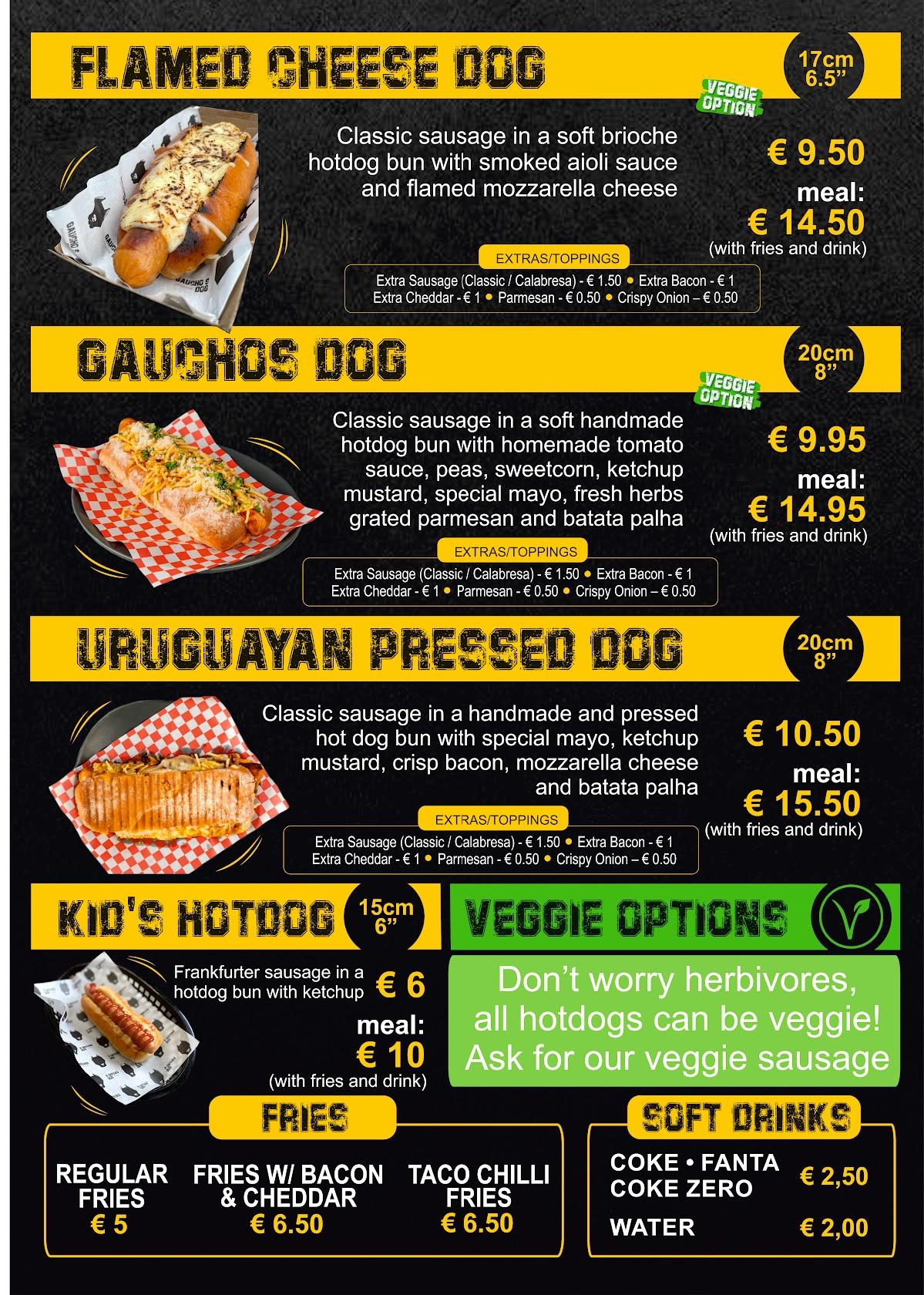 Menu at Gaucho's Dog - Dundrum restaurant, Dublin