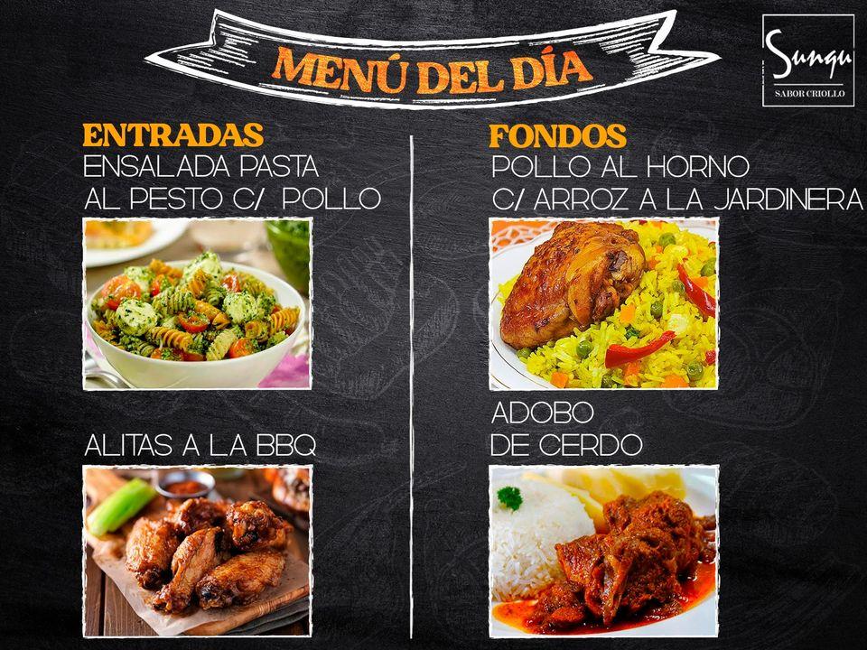 Carta del restaurante Sunqu Sabor Criollo, Santiago del Surco