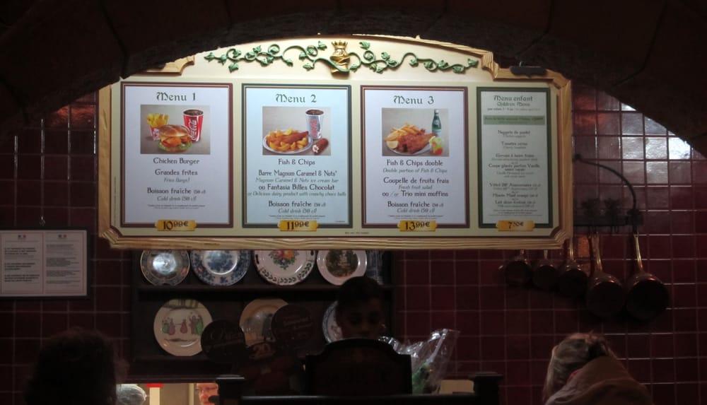 Menu at Toad Hall Restaurant, Chessy, Euro Disney SCA BP 100