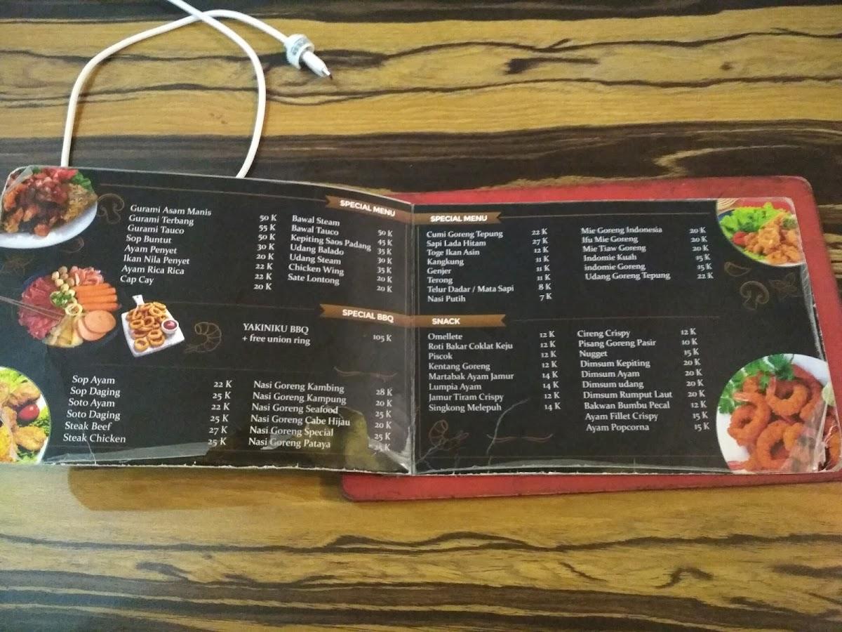 Menu at Uncle Sam's Cafe, Lubuk Pakam