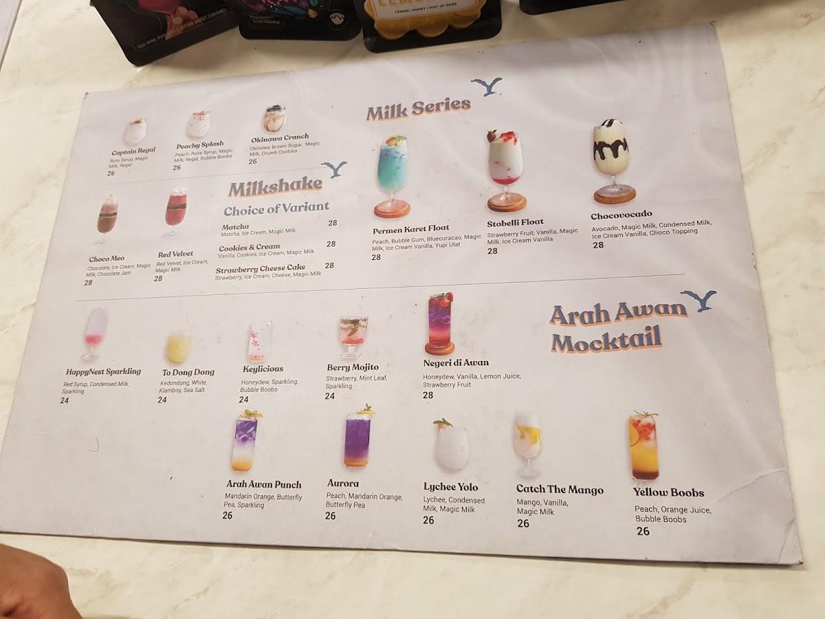 Menu at Arah Awan Coffee & Bar (RELX), Semarang