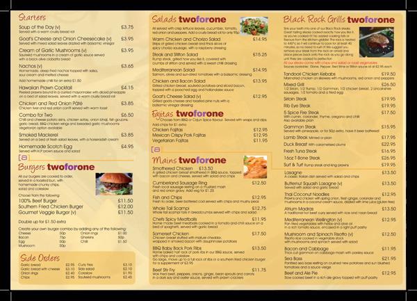 Menu at Atrium pub & bar, Grantham