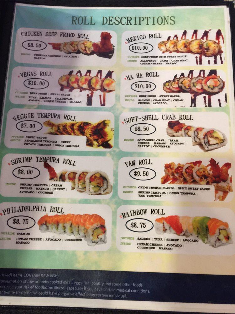 Menu at Mido Sushi restaurant, Chandler, W Ray Rd